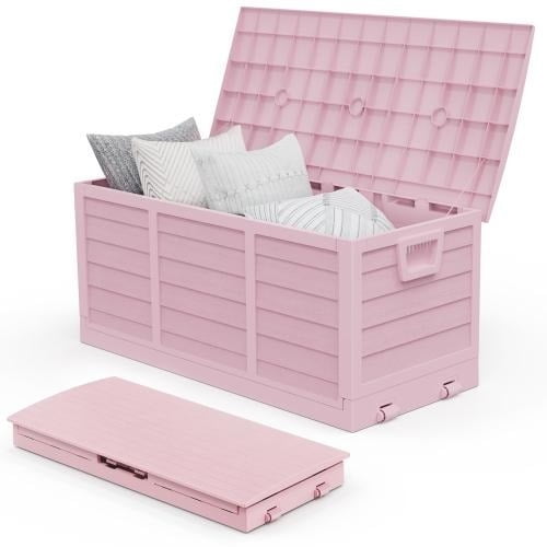 Collapsible Outdoor Storage Box, Simple-to-assemble Plastic Storage ...