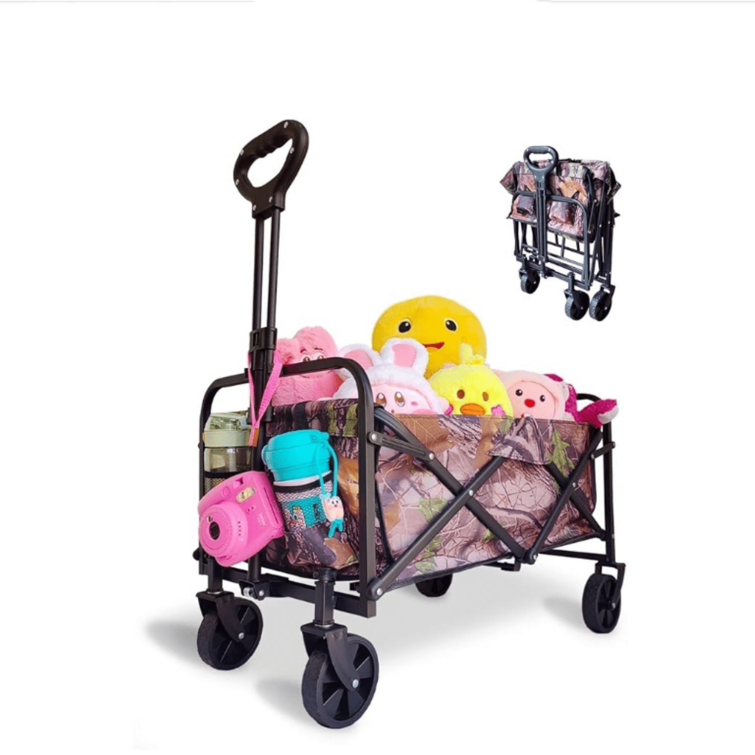 Collapsible Outdoor Wagon Cart - Portable Heavy Duty Folding Camp Cart ...