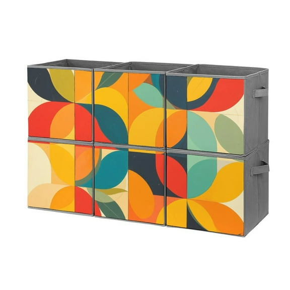 Collapsible Oxford Fabric Storage Cubes with Handles, Large Mid ...