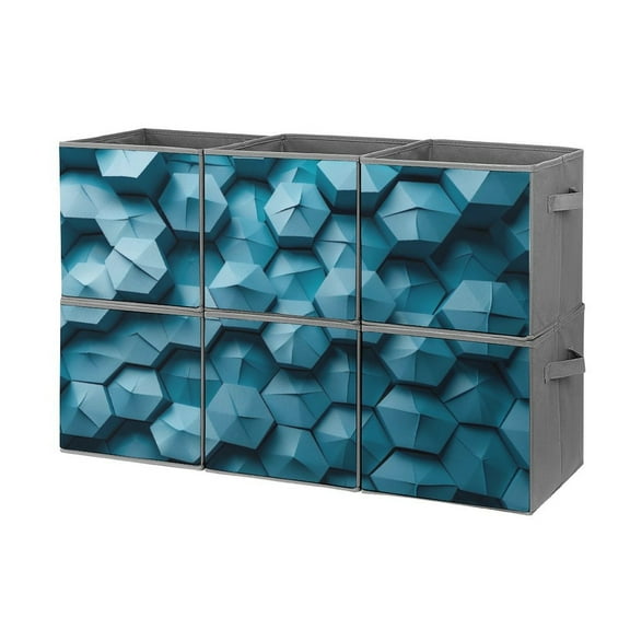 Collapsible Oxford Fabric Storage Cubes with Handles, Large Mid ...