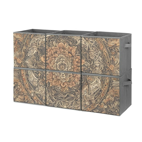 Collapsible Oxford Fabric Storage Cubes with Handles, Large Mid ...