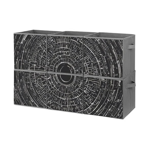 Collapsible Oxford Fabric Storage Cubes with Handles, Large Mid ...