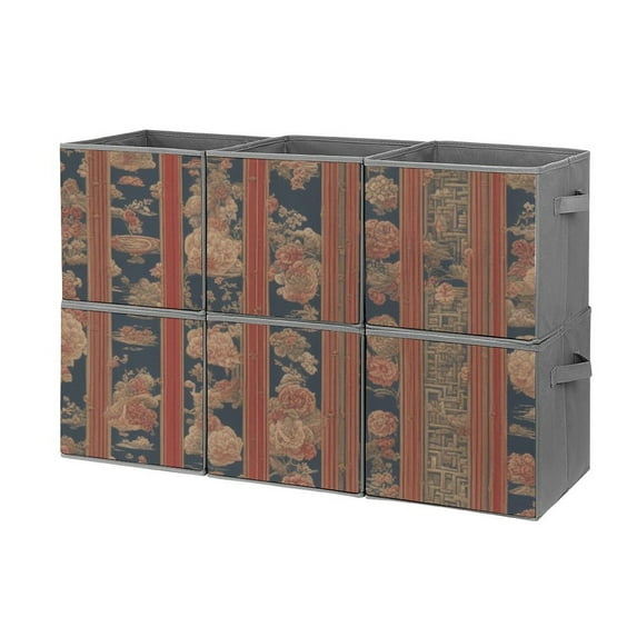 Collapsible Oxford Fabric Storage Cubes with Handles, Large Mid ...