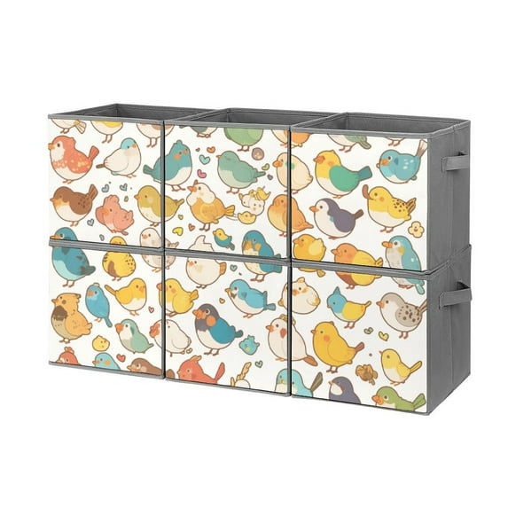 Collapsible Oxford Fabric Storage Cubes with Handles, Large Mid ...