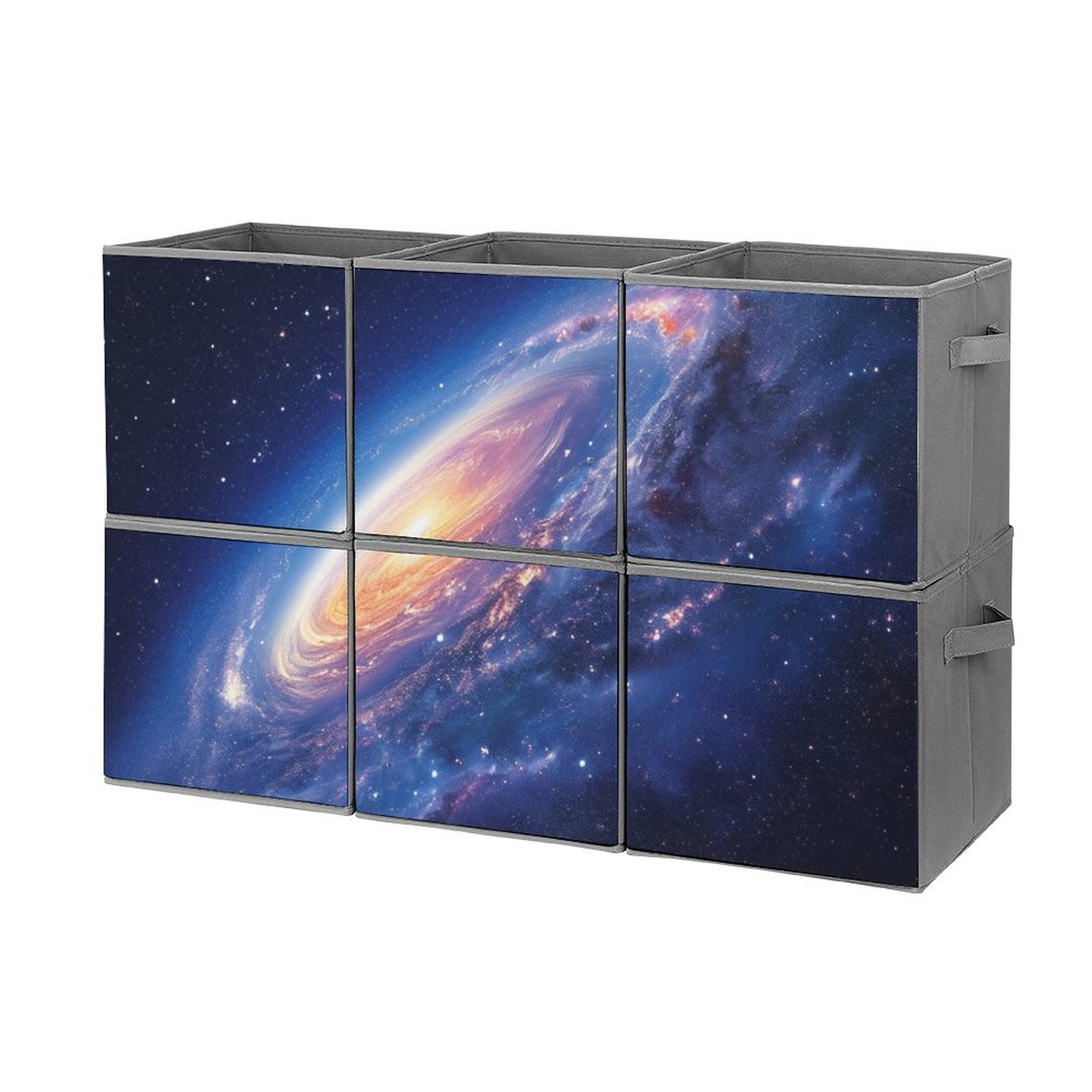Collapsible Oxford Fabric Storage Cubes with Handles, Large Mid ...