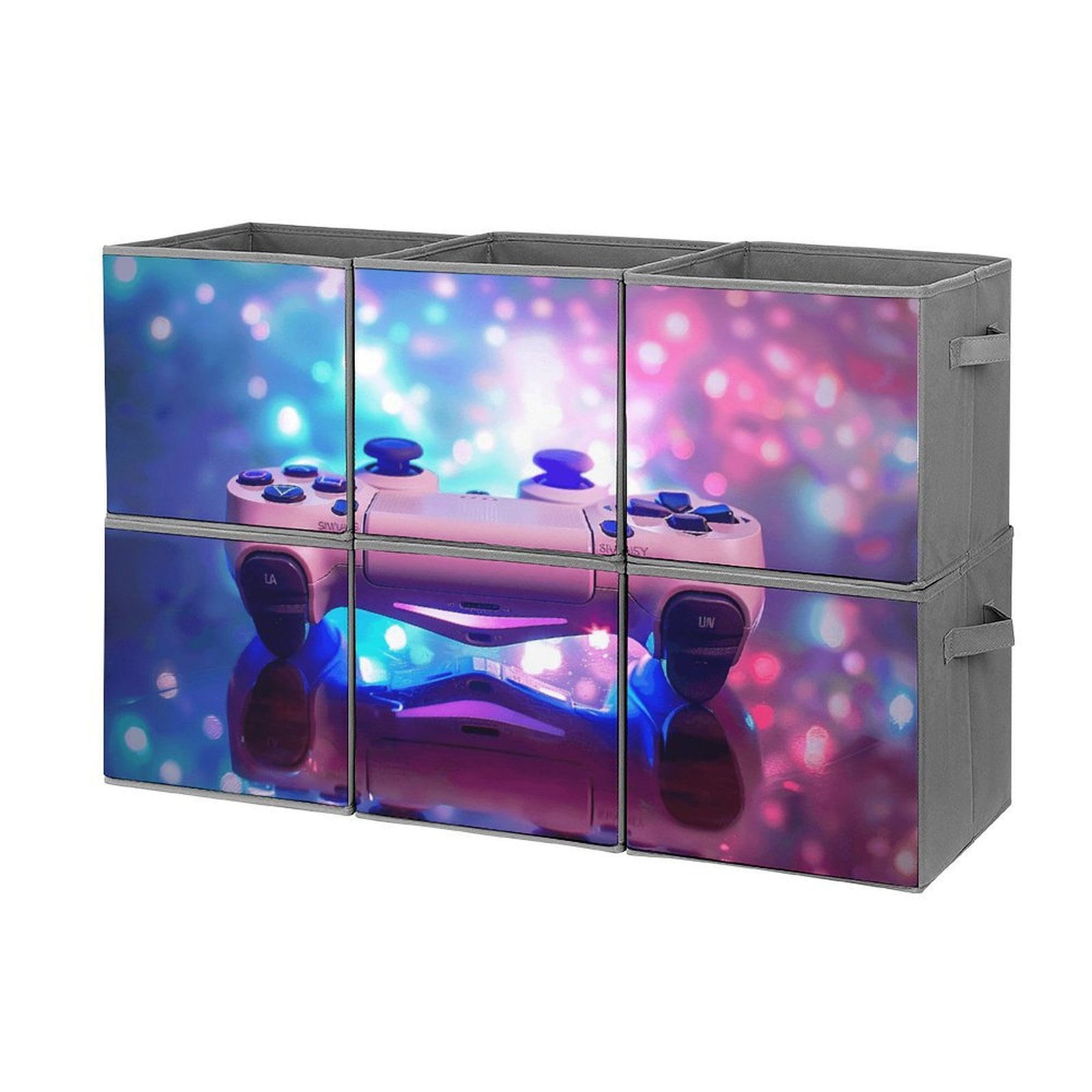 Collapsible Oxford Fabric Storage Cubes with Handles, Large Mid ...