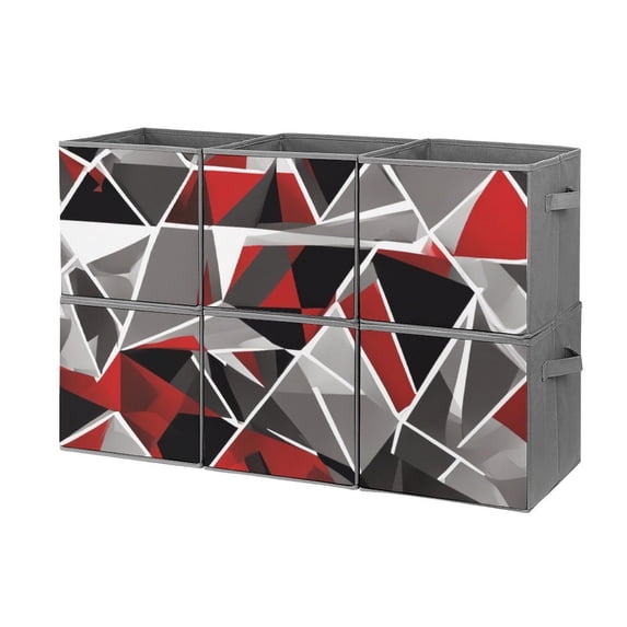 Collapsible Oxford Fabric Storage Cubes with Handles, Large Mid ...