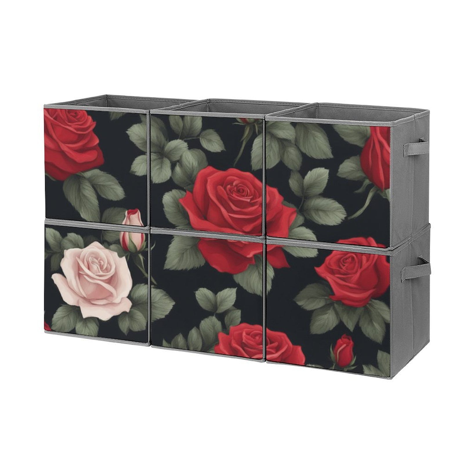 Collapsible Oxford Fabric Storage Cubes with Handles, Large Mid ...