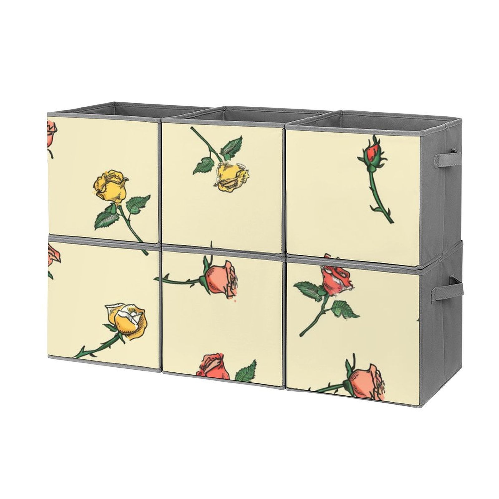 Collapsible Oxford Fabric Storage Cubes with Handles, Large Mid ...