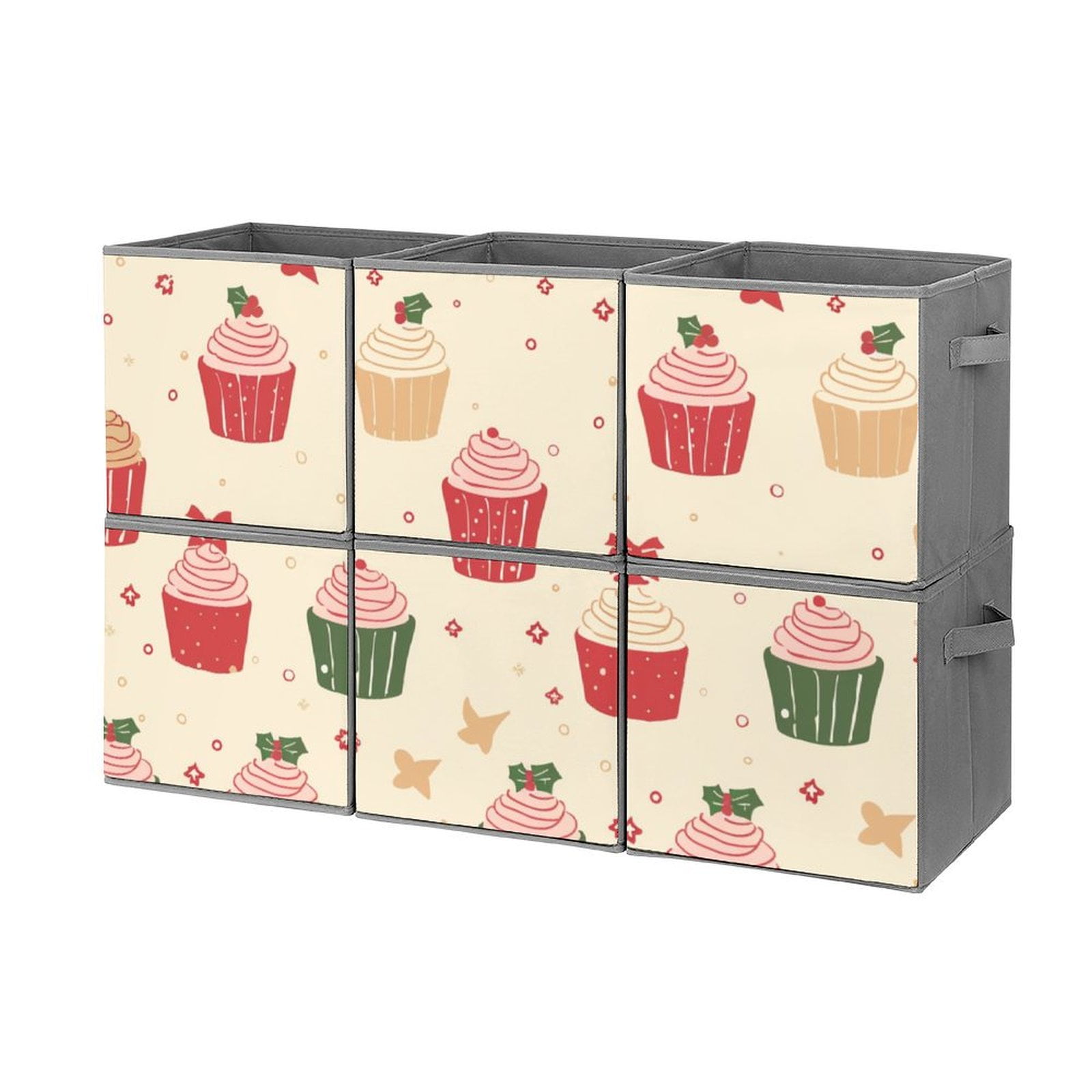 Collapsible Oxford Fabric Storage Cubes with Handles, Large Mid ...