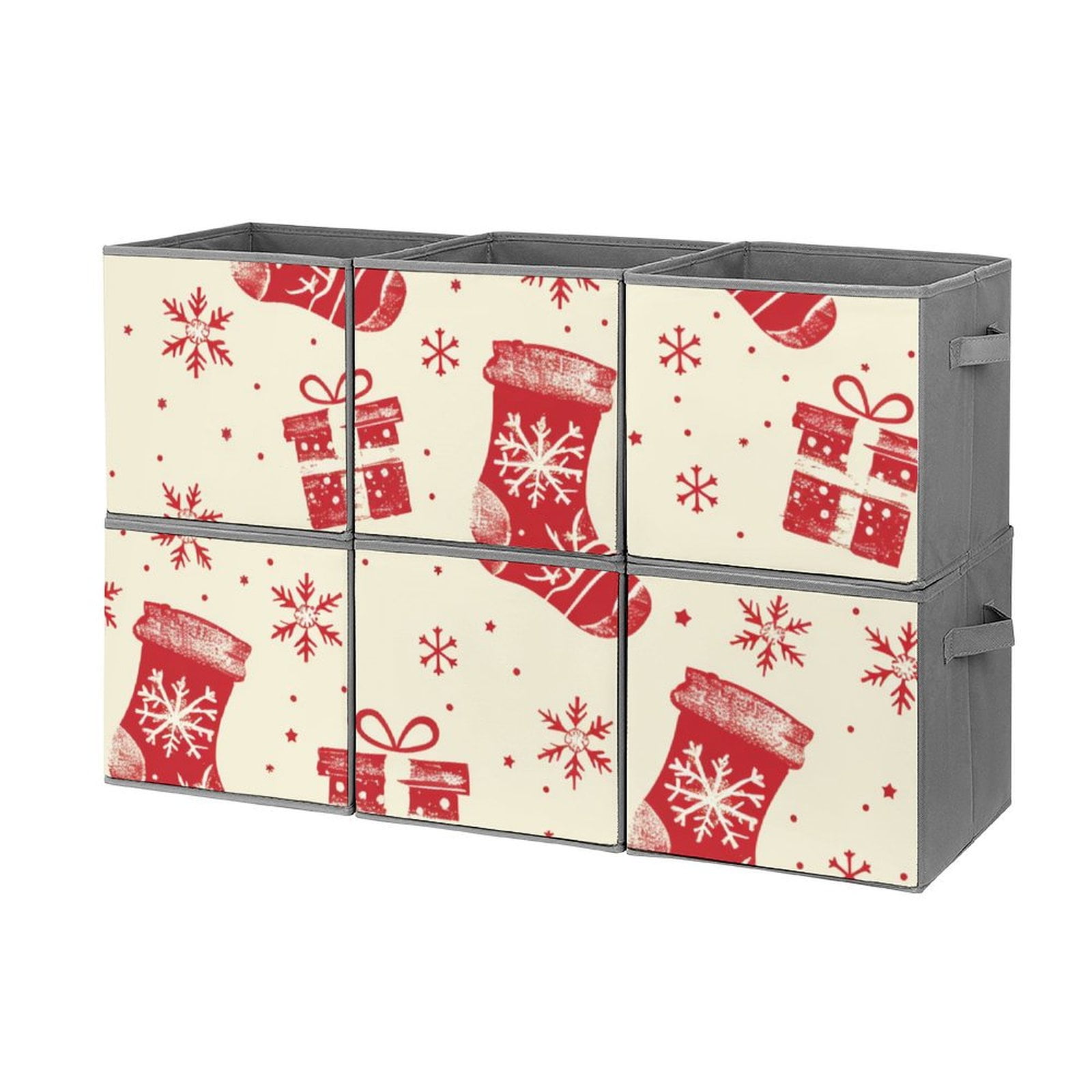 Collapsible Oxford Fabric Storage Cubes with Handles, Large Mid ...