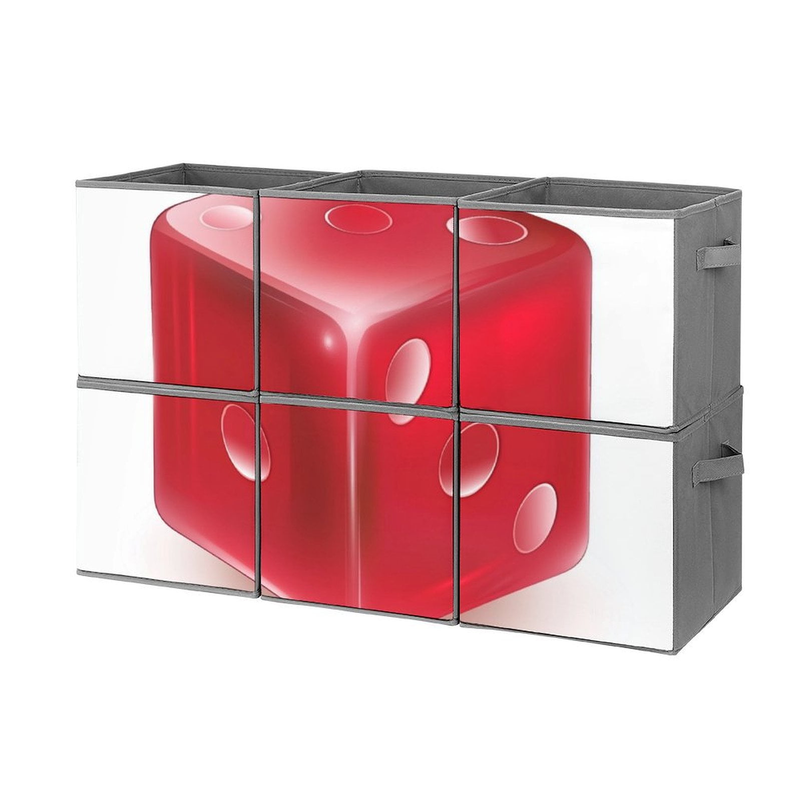 Collapsible Oxford Fabric Storage Cubes with Handles, Large Mid ...