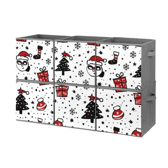 Collapsible Oxford Fabric Storage Cubes with Handles, Large Mid ...