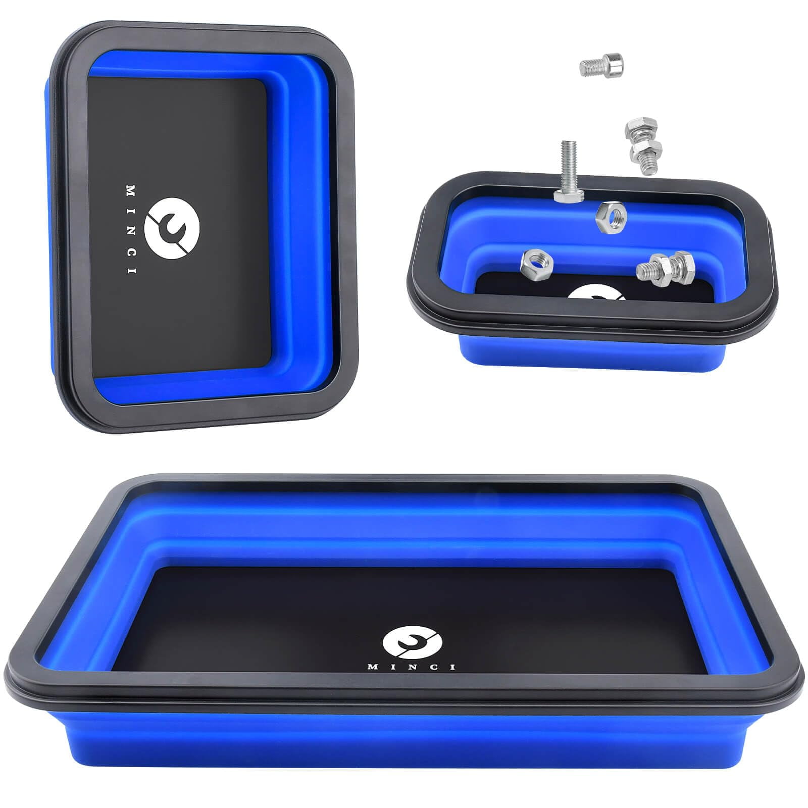 Collapsible Parts Tray Set, 3 Different Size Tool Trays, Upgraded Tray ...