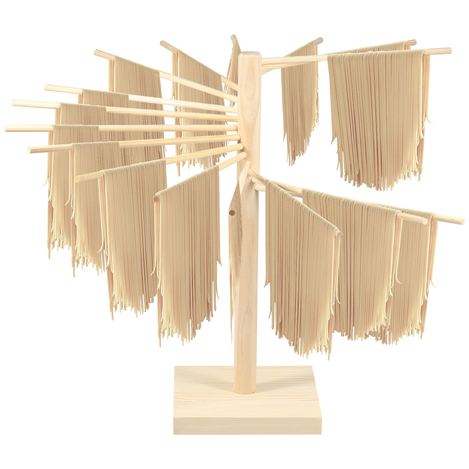 Collapsible Pasta Drying Rack Large Wood Pasta Rack Removable Noodles ...