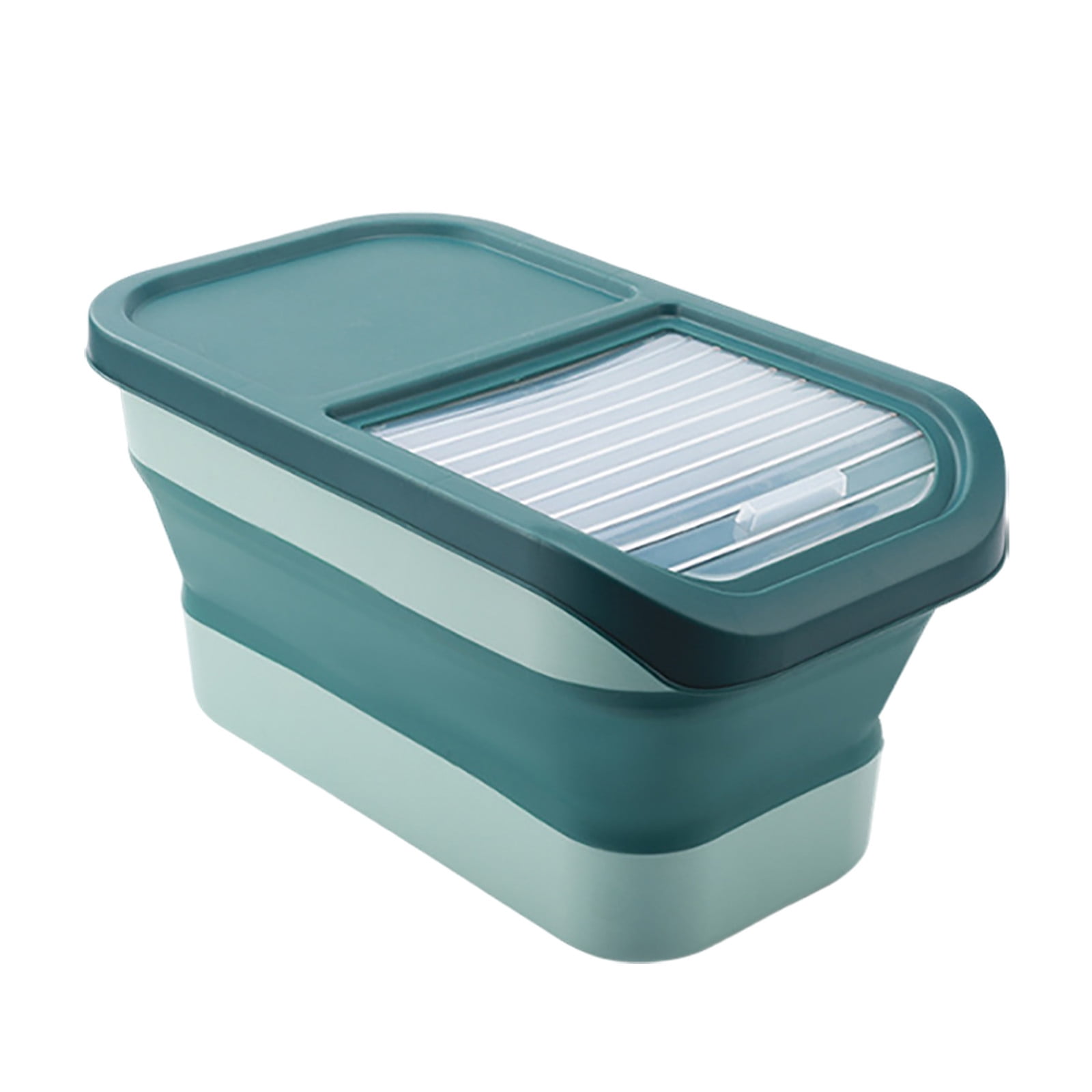 Collapsible Pet Food Storage Container with Sliding Lid Airtight ...