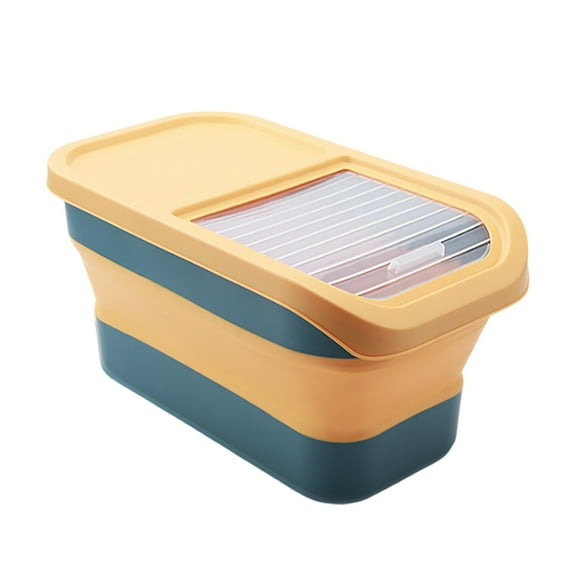 Collapsible Pet Food Storage Container with Sliding Lid Airtight ...