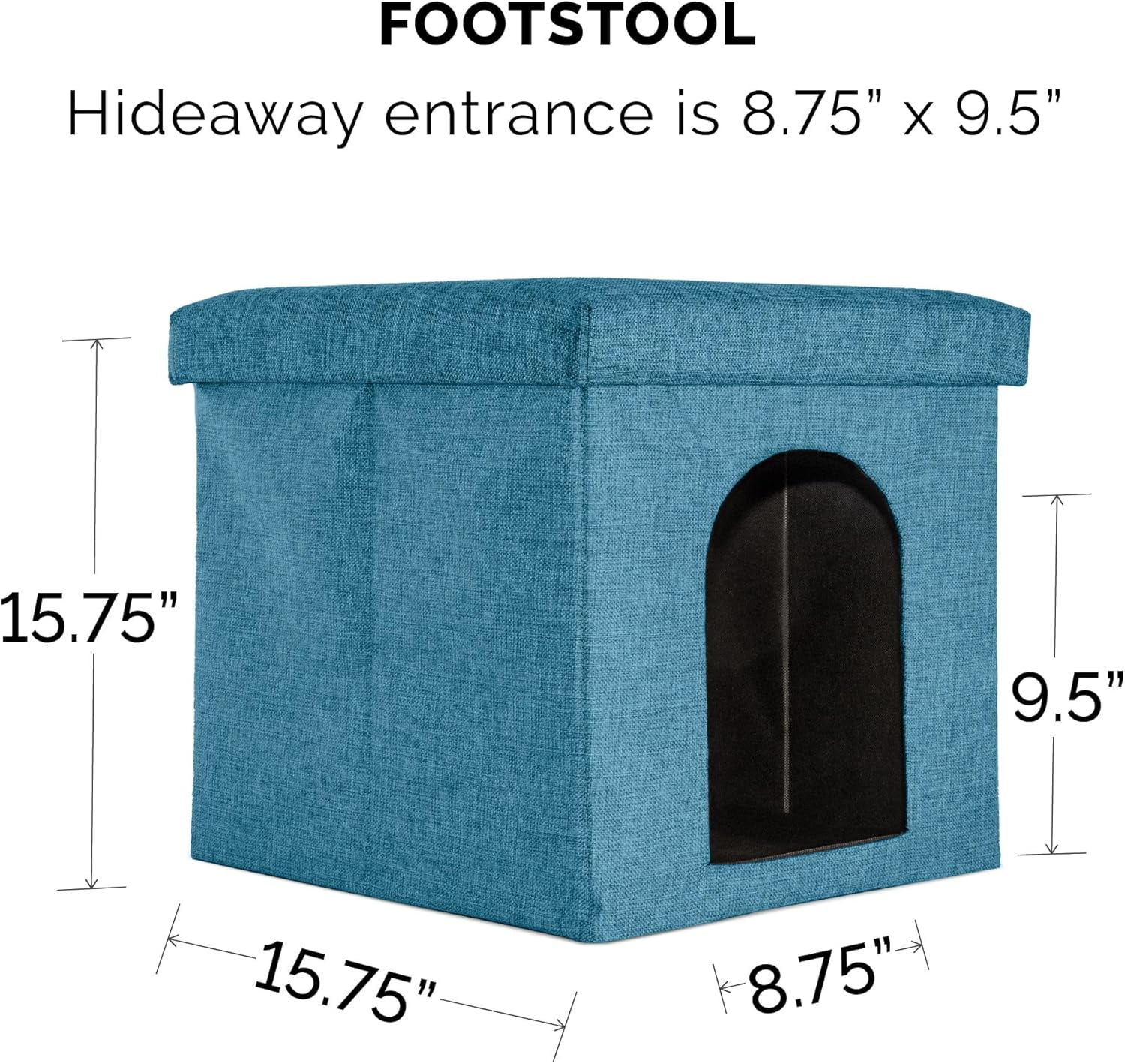 Collapsible Pet House for Cats & Small Dogs - Foldable Footstool with ...