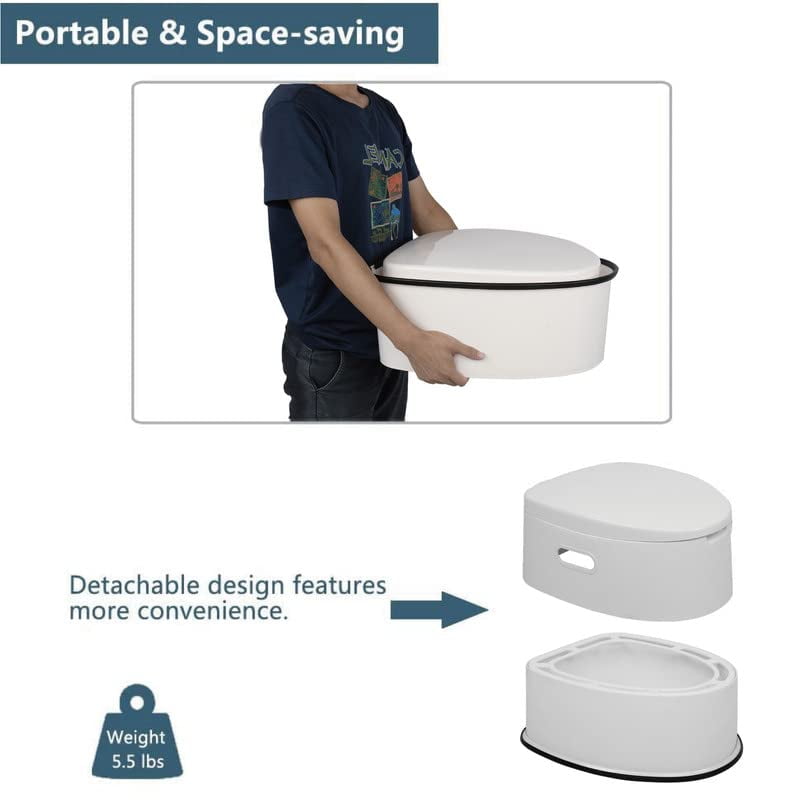 Collapsible Portable Toilet for Camping, Retractable Portable Potty for ...