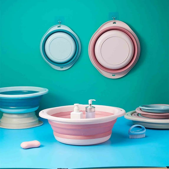 Collapsible Portable Wash Basin for Travel, Camping, and Household ...