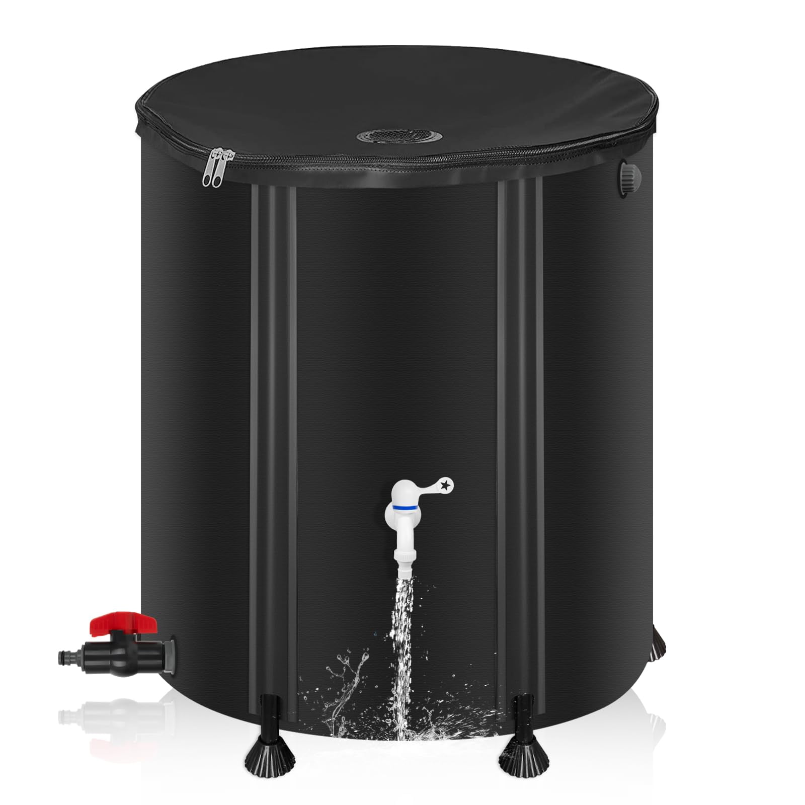 Collapsible Rain Barrel 53 Gallon/200L Portable Rain Water Collection ...