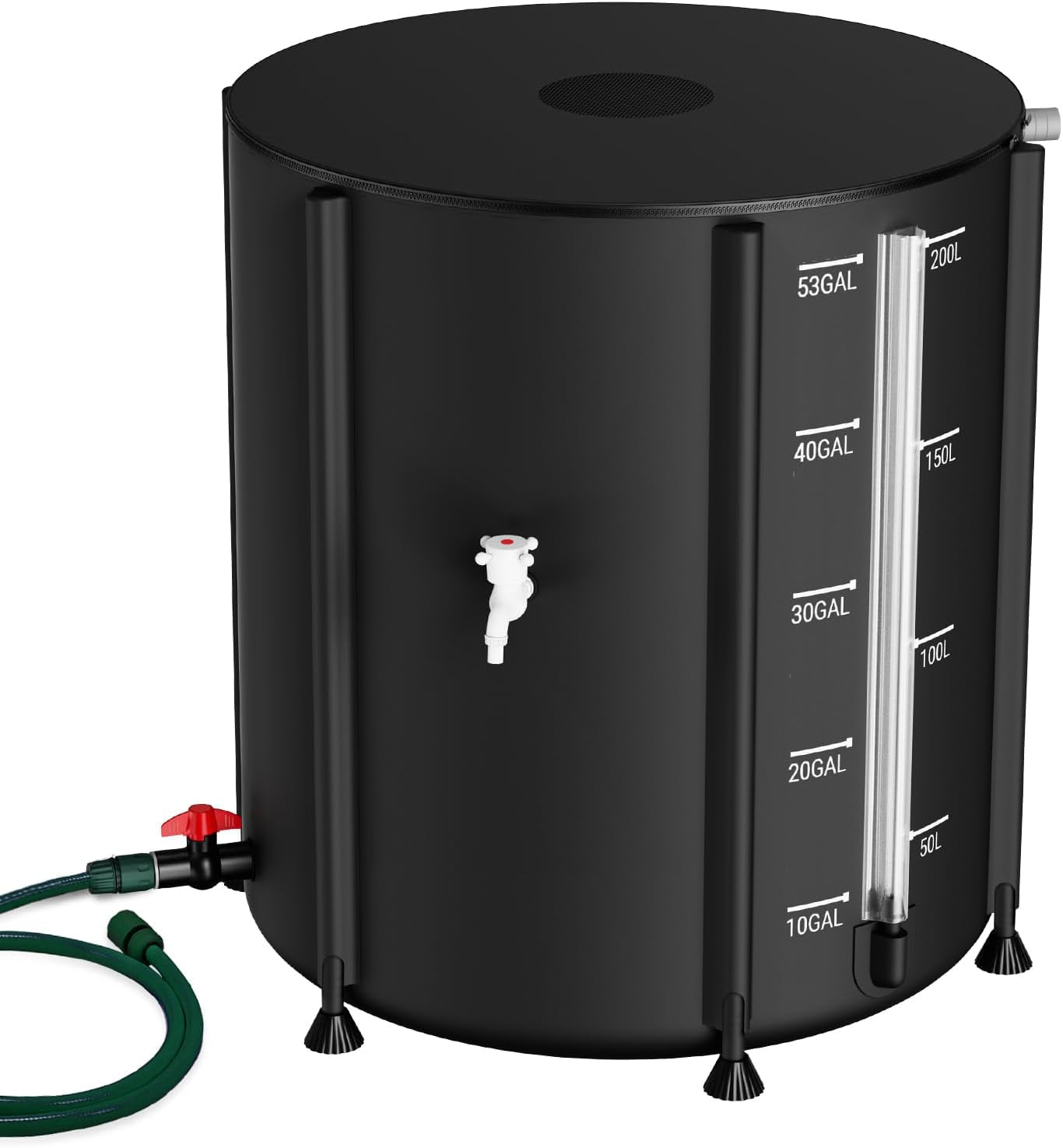 Collapsible Rain Barrel, 53 Gallon Portable Rain Water Collection ...