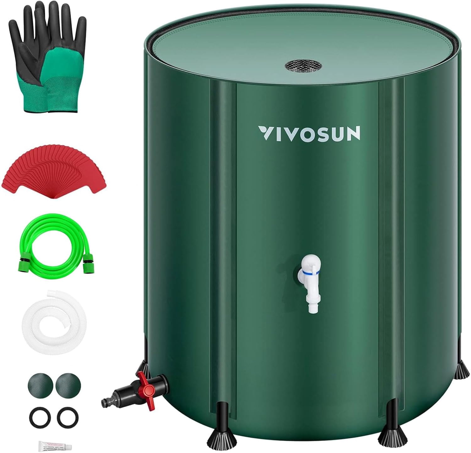 Collapsible Rain Barrel, 53 Gallon with 1000D Oxford Cloth, Portable ...