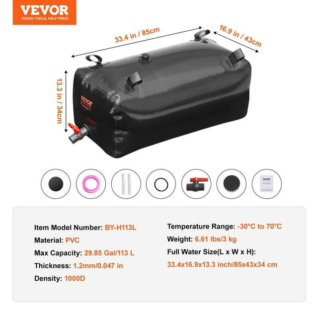 Collapsible Rain Barrel - Upgraded Visible Water Level, 53/66/100 Gal ...