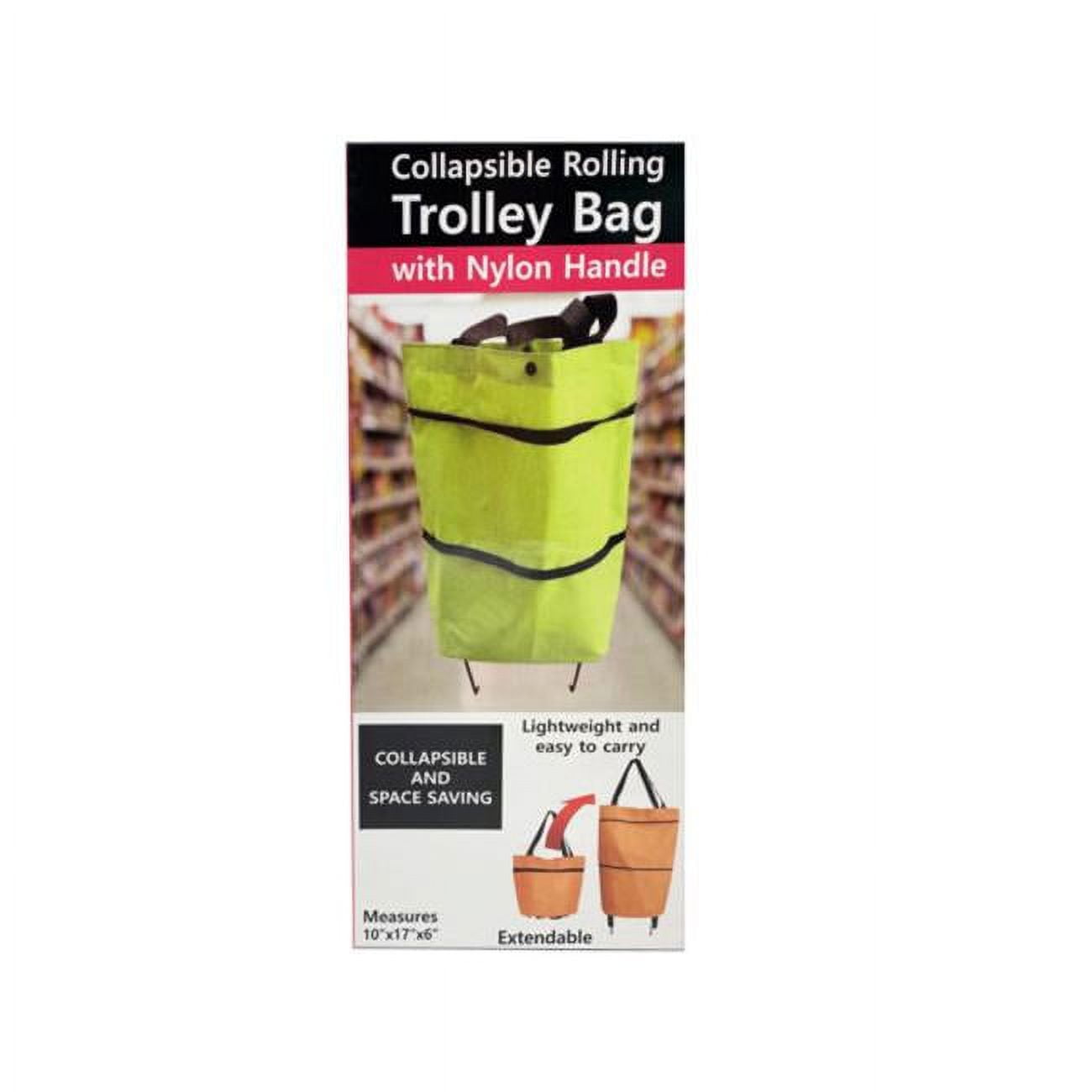 Collapsible Rolling Trolley Bag with Nylon Handle - Pack of 4 - Walmart.com