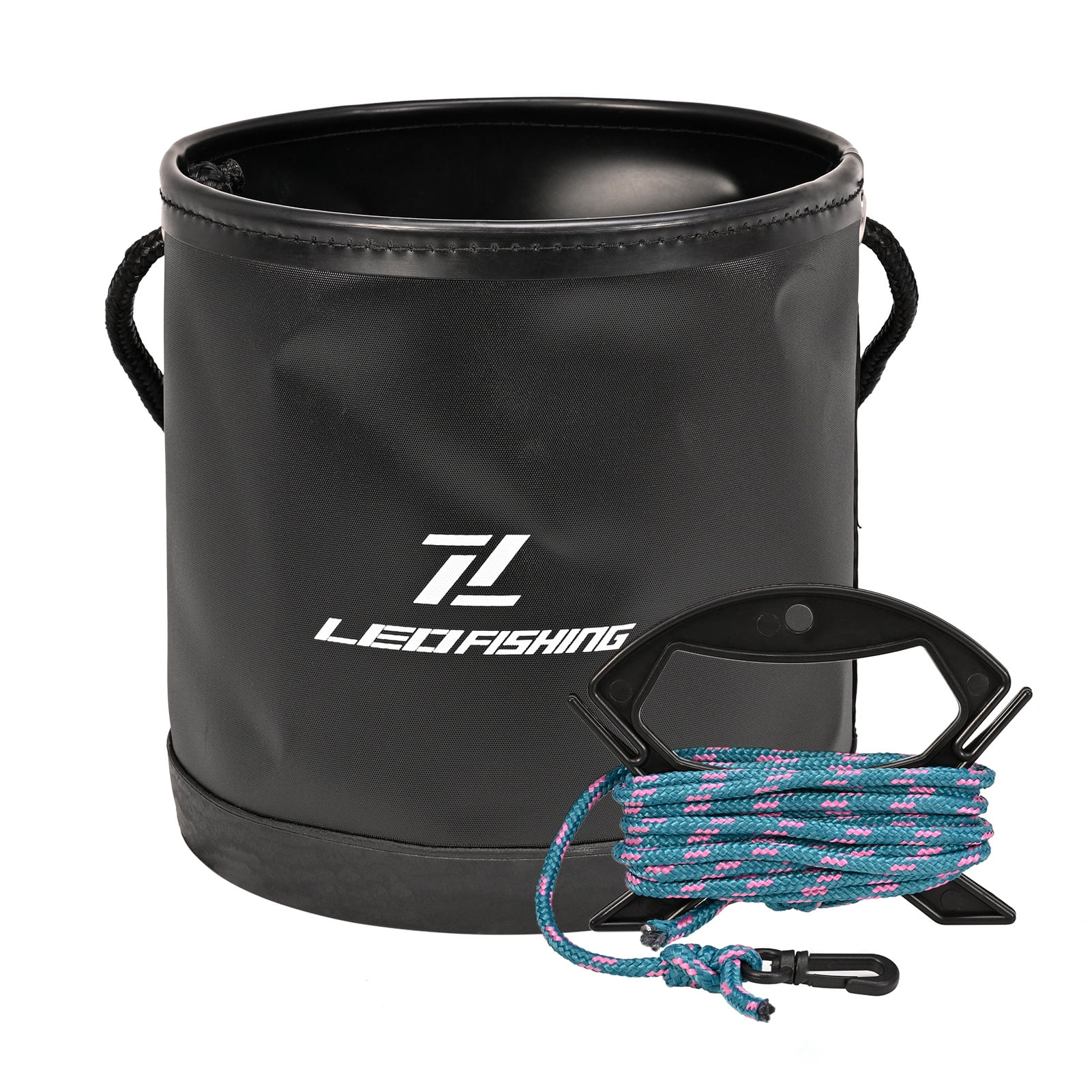 Collapsible Round Folding Fishing Bucket With Lanyard Fishing Equipment ...