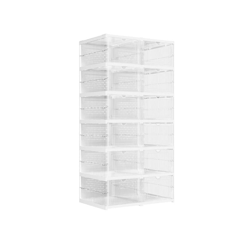 Collapsible Shoe Boxes - Foldable, Stackable, Portable Shoe Storage ...