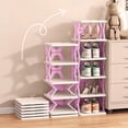 Collapsible Shoe Rack Organizer 6 Tiers-Foldable Shoe Storage for ...