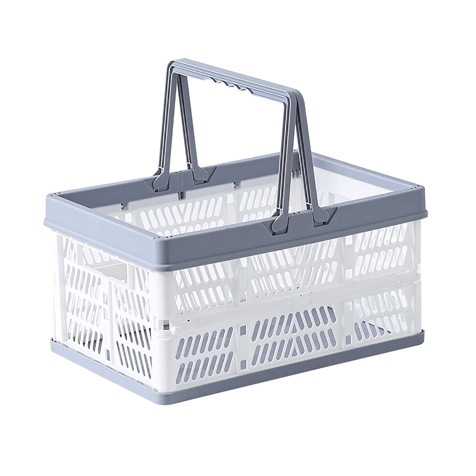 Collapsible Shopping Basket Plastic Storage Crate Grocery Fruit ...