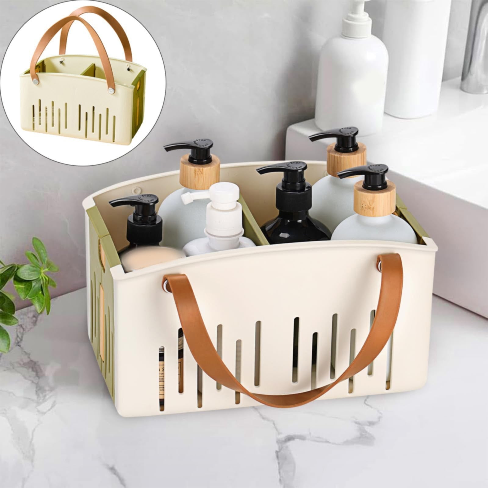 Collapsible Shower Caddy with Removable Divider - Portable Water ...