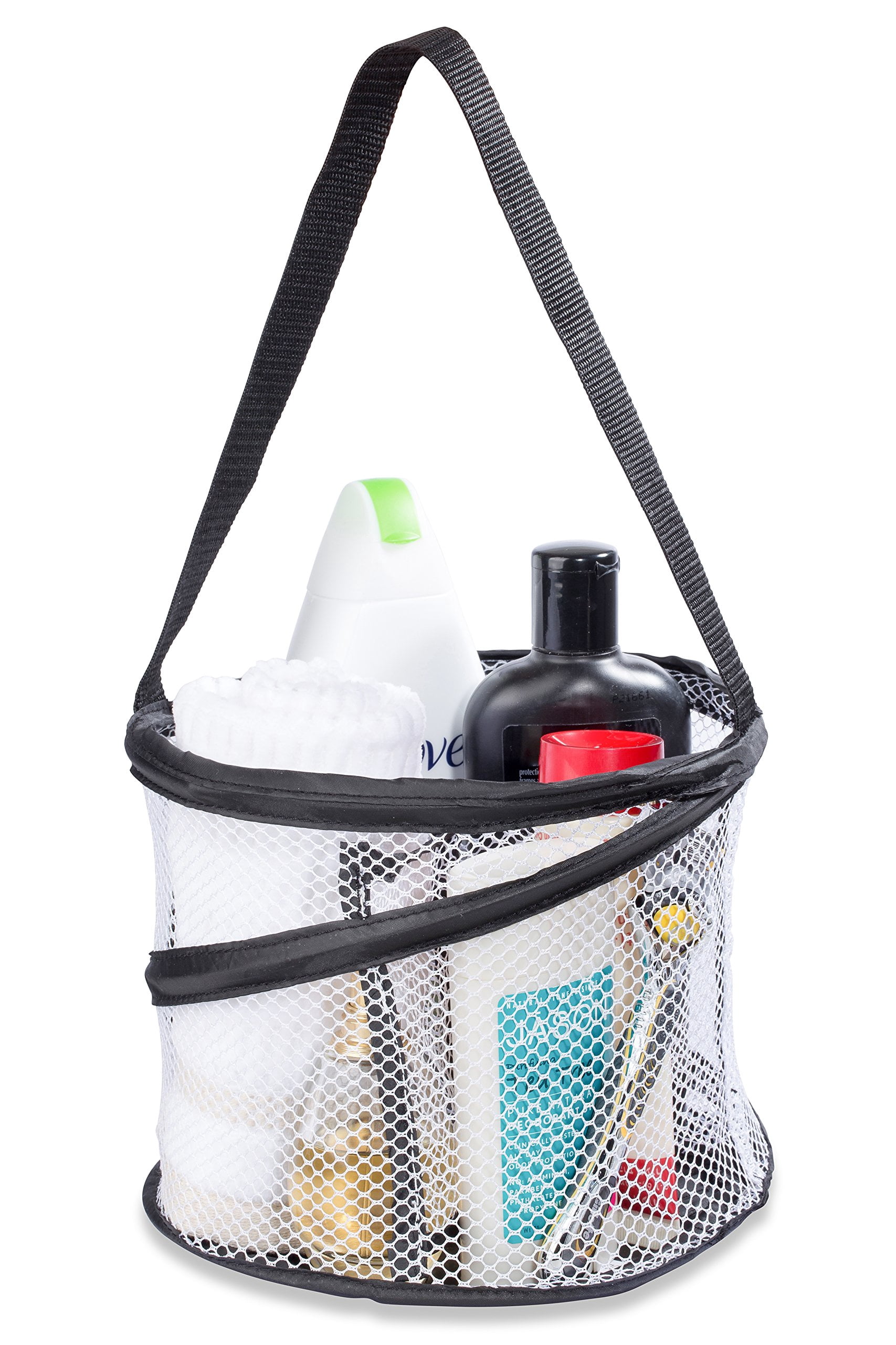 Collapsible Shower Caddy with Carry Handle, Hanging Mesh Toiletry ...