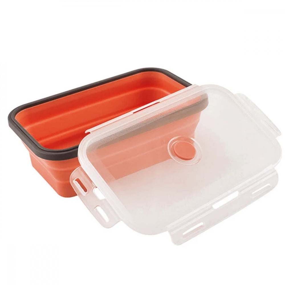 Collapsible Silicone Food Container Portable Bento Lunch Box Microware ...