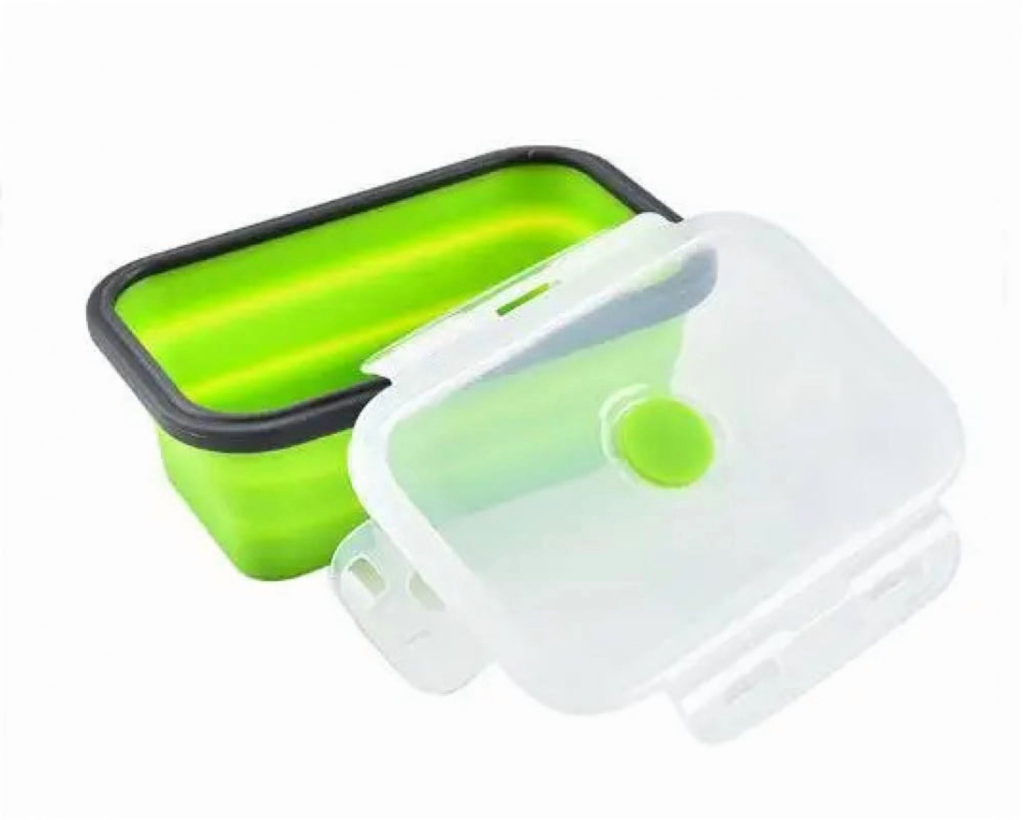 Collapsible Silicone Food Container Portable Bento Lunch Box Microware ...