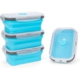 Collapsible Silicone Food Storage Containers Set with Lid & Air Vent ...