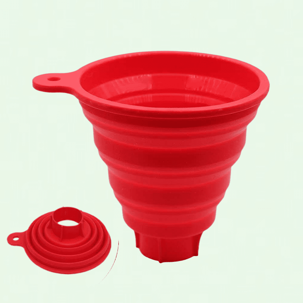 Collapsible Silicone Funnel for Jars, Foldable Large Canning Jar Funnel for Wide Mouth and ...