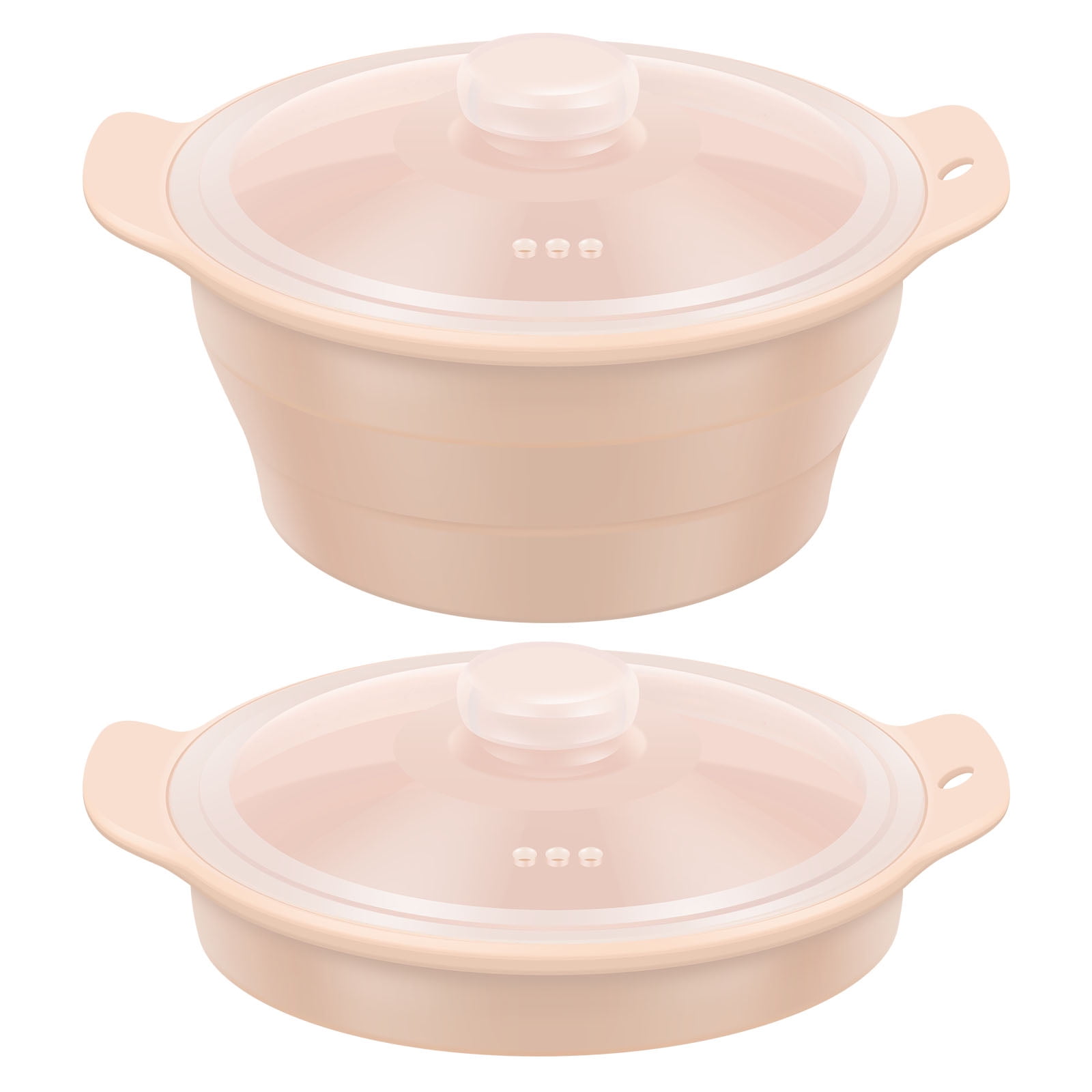 Collapsible Silicone Microwave Cookware Cooker Steamer for Cooking with ...