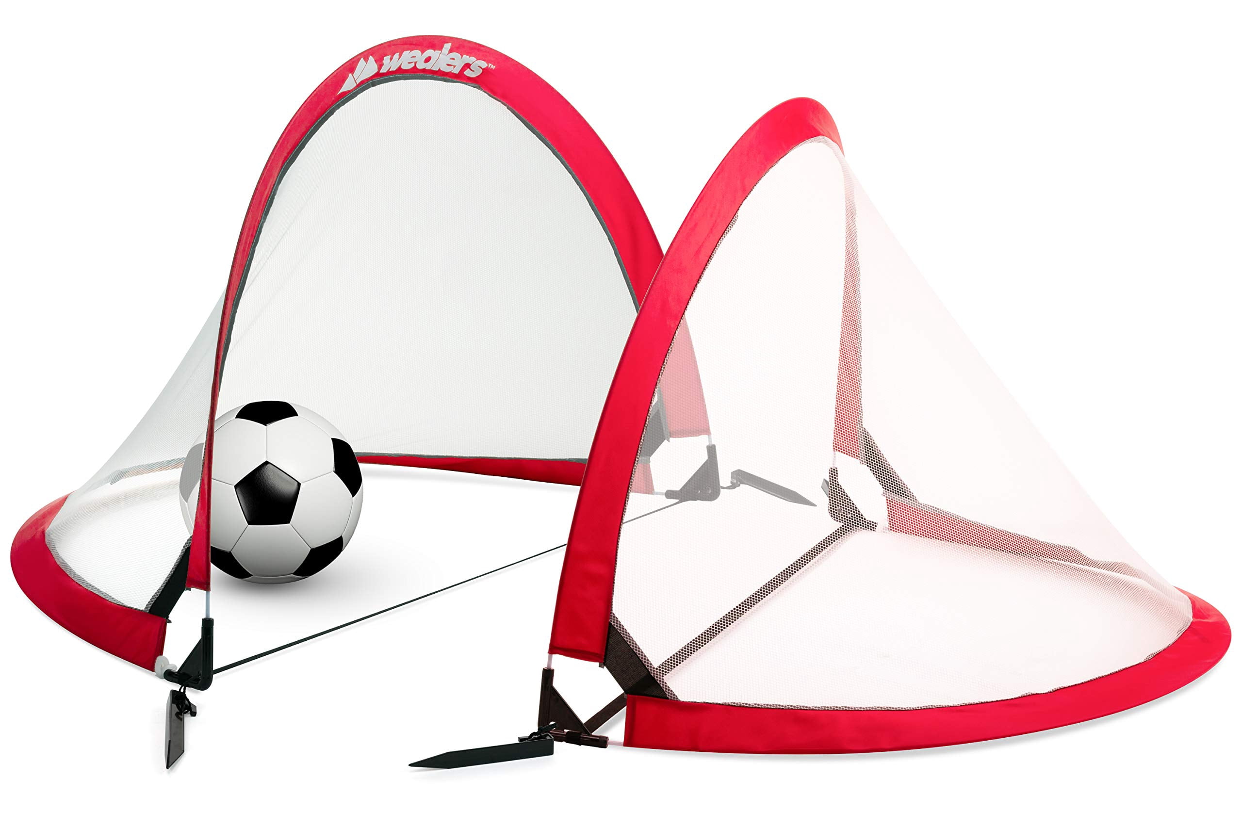 Collapsible Soccer Goal Set of 2 with Travel Bag - Ultra Portable 4 ...