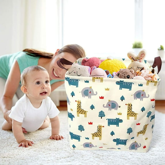 Collapsible Storage Basket | Waterproof Laundry Hamper & Toy Organizer ...