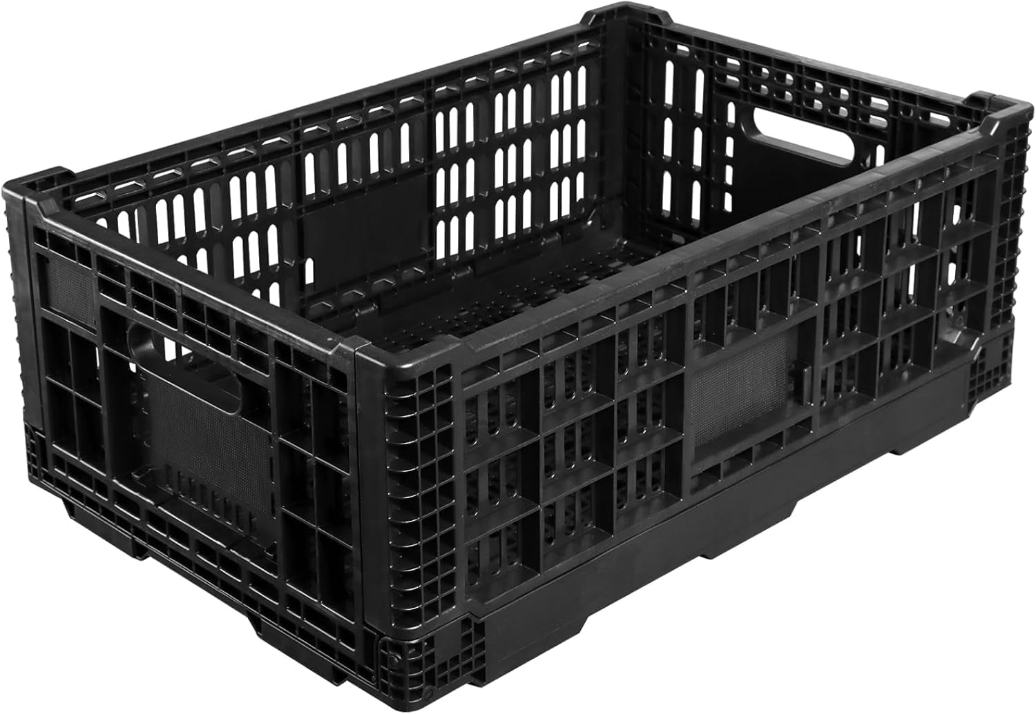 Collapsible Storage Bin Containe 52 Liter Transfer heavy duty Black ...