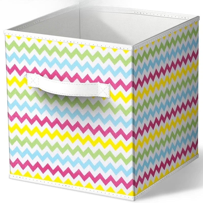 Collapsible Storage Bin Durable Nonwoven Fabric Cube Multi-Color ...