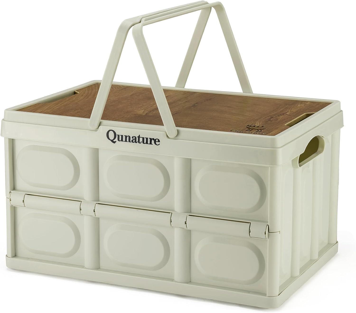 Collapsible Storage Bins Box with Lids and Handle 55L Camping Storage ...