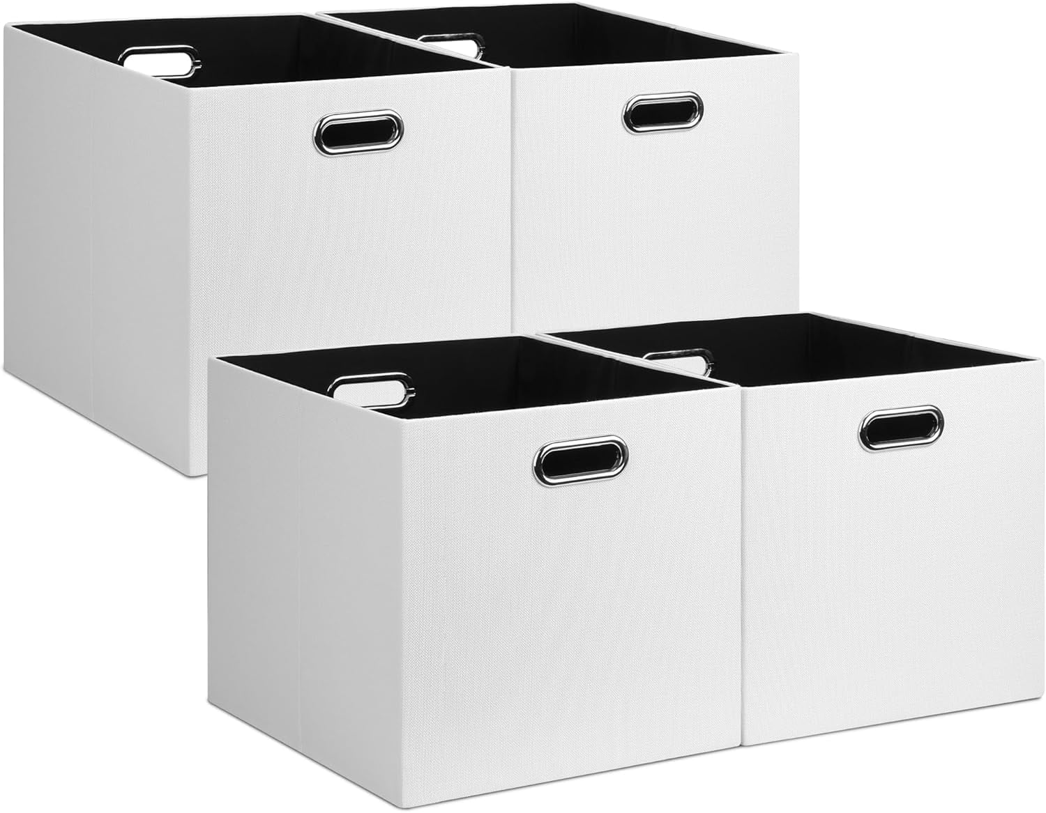 Collapsible Storage Bins, Fabric Foldable Cube Storage Boxes ...