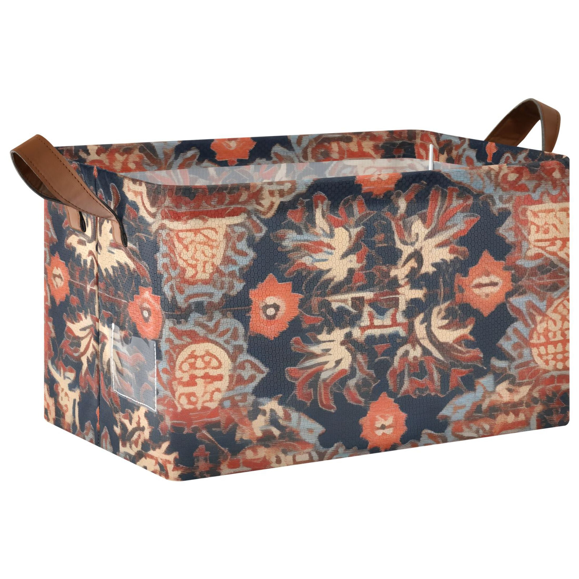 Collapsible Storage Bins Fabric Shelf Baskets with Handles 16.9"x11.4 ...