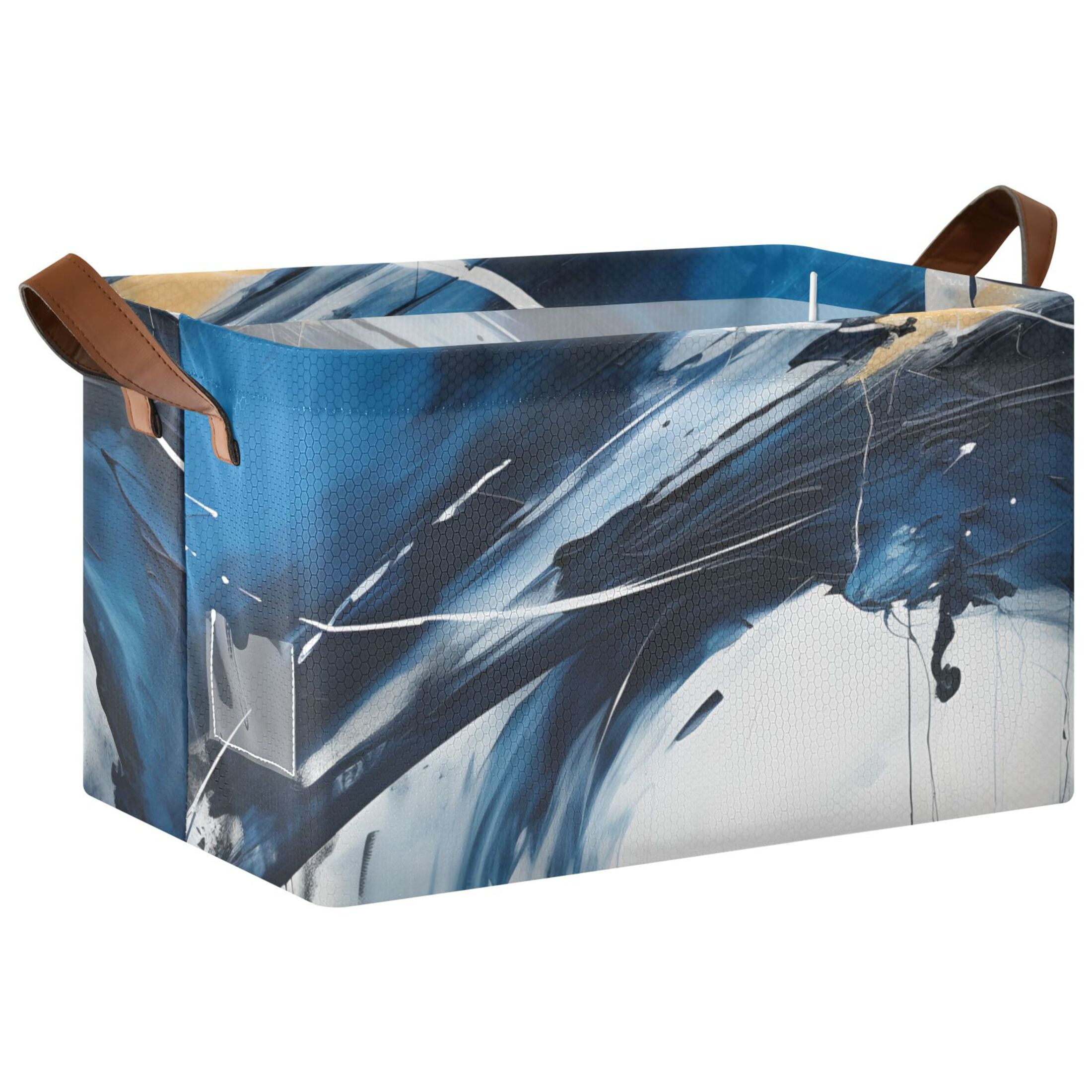 Collapsible Storage Bins Fabric Shelf Baskets with Handles 16.9"x11.4 ...