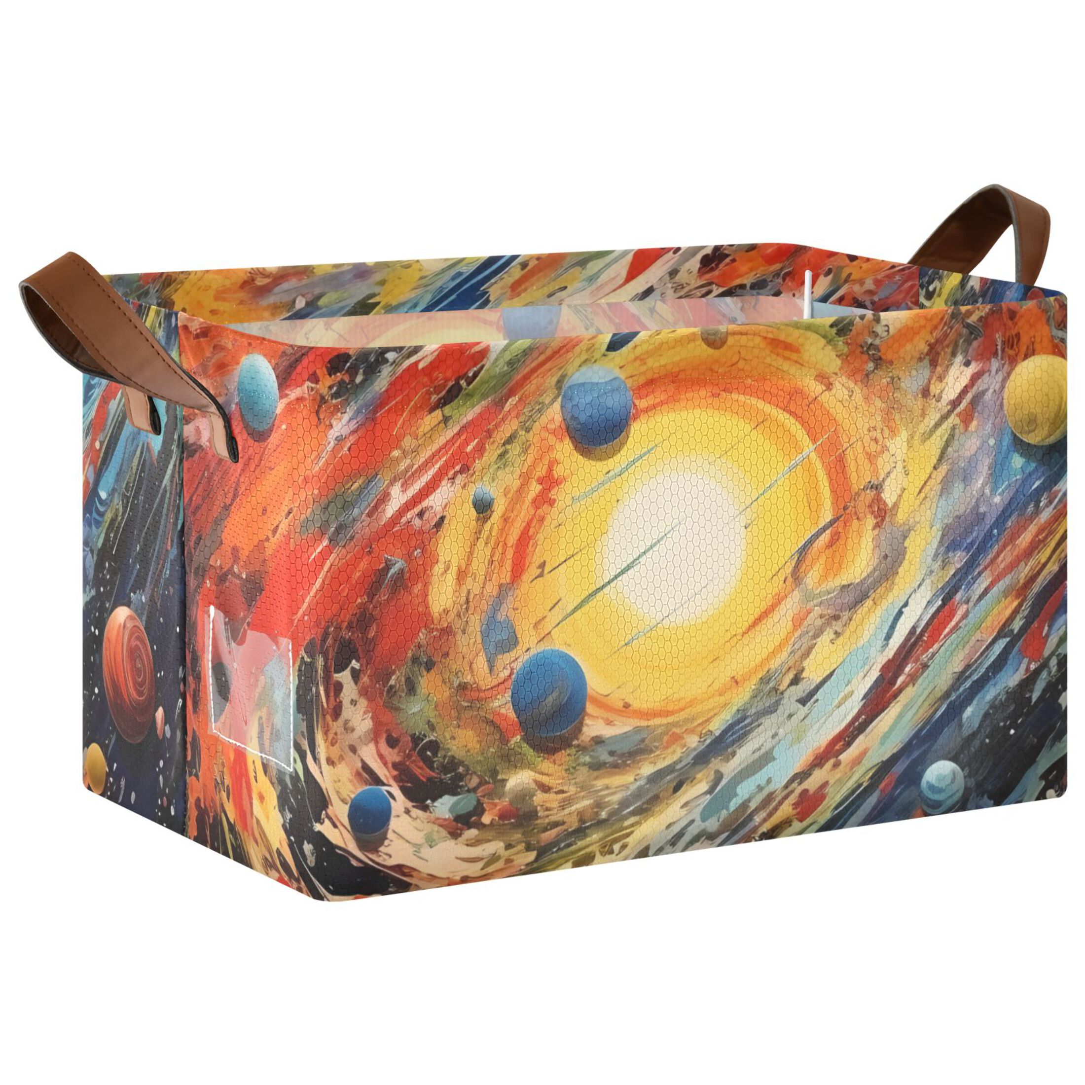 Collapsible Storage Bins Fabric Shelf Baskets with Handles 16.9"x11.4 ...