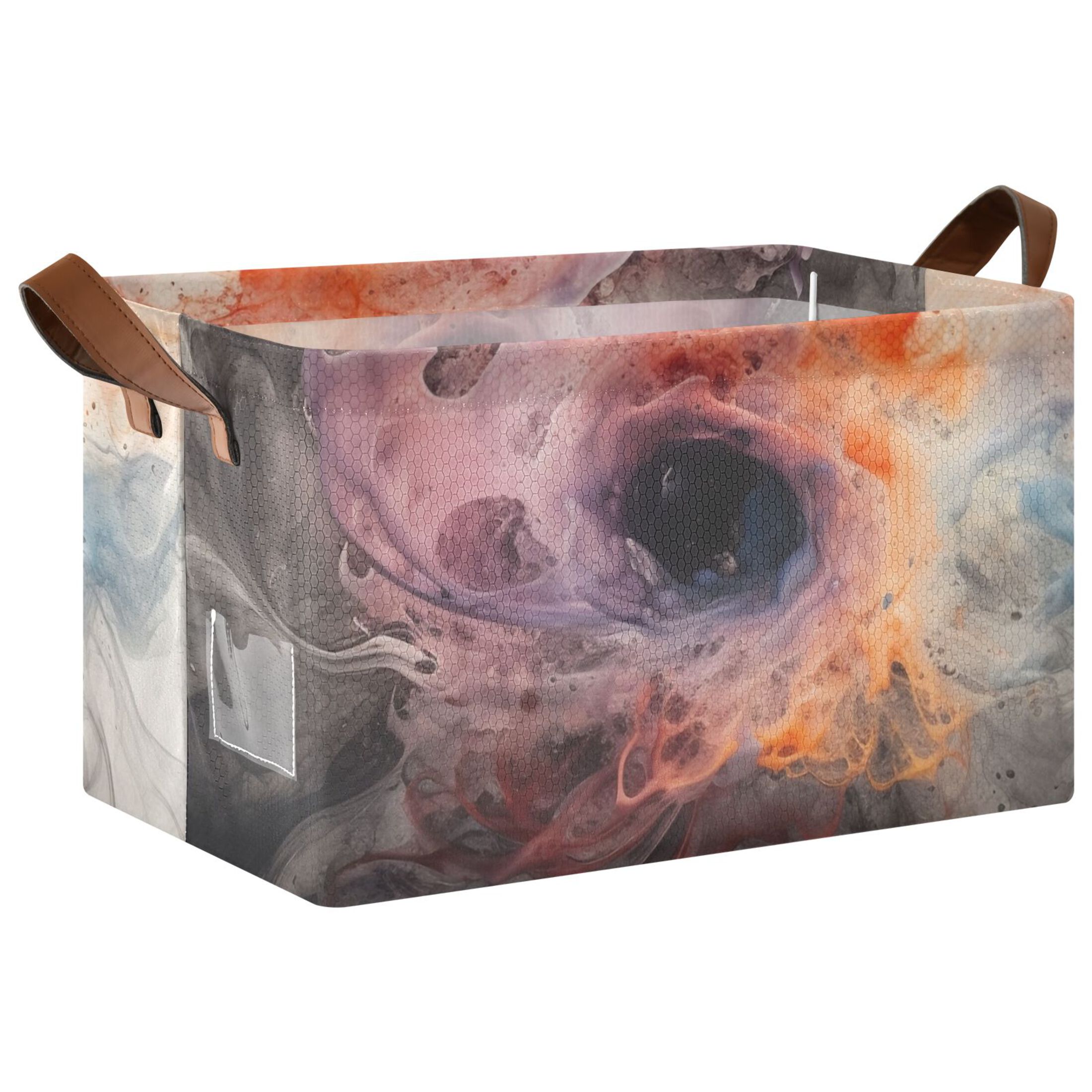 Collapsible Storage Bins Fabric Shelf Baskets with Handles 16.9"x11.4 ...